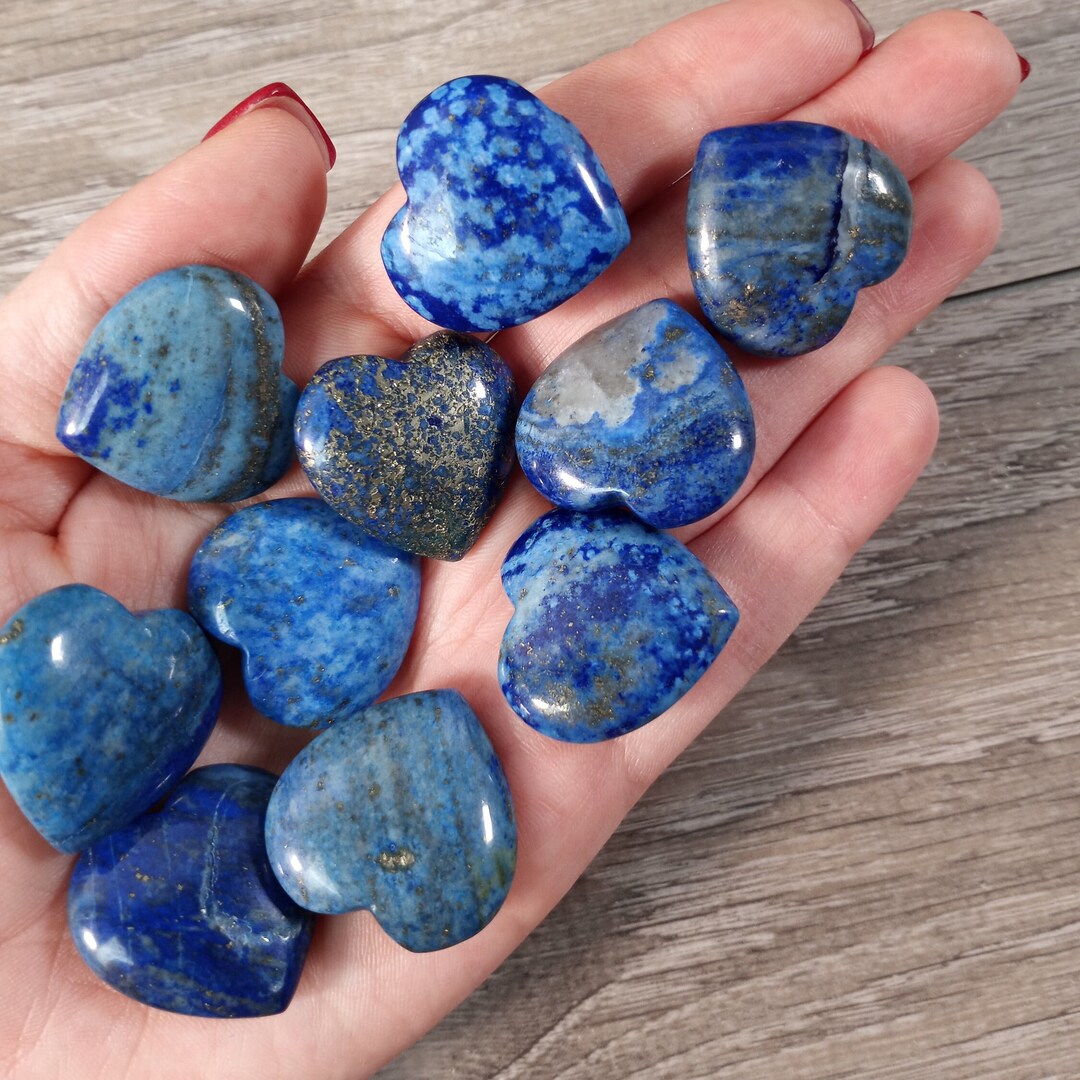 Lapis Lazuli Heart Shaped 25 Mm 1 Inch Crystal - Etsy