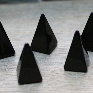 Obsidian Tall Pyramid Shaped Stone Small - Etsy