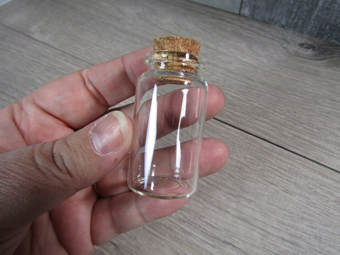 Glass Stash Bottle With Cork Lid Q31 - Etsy