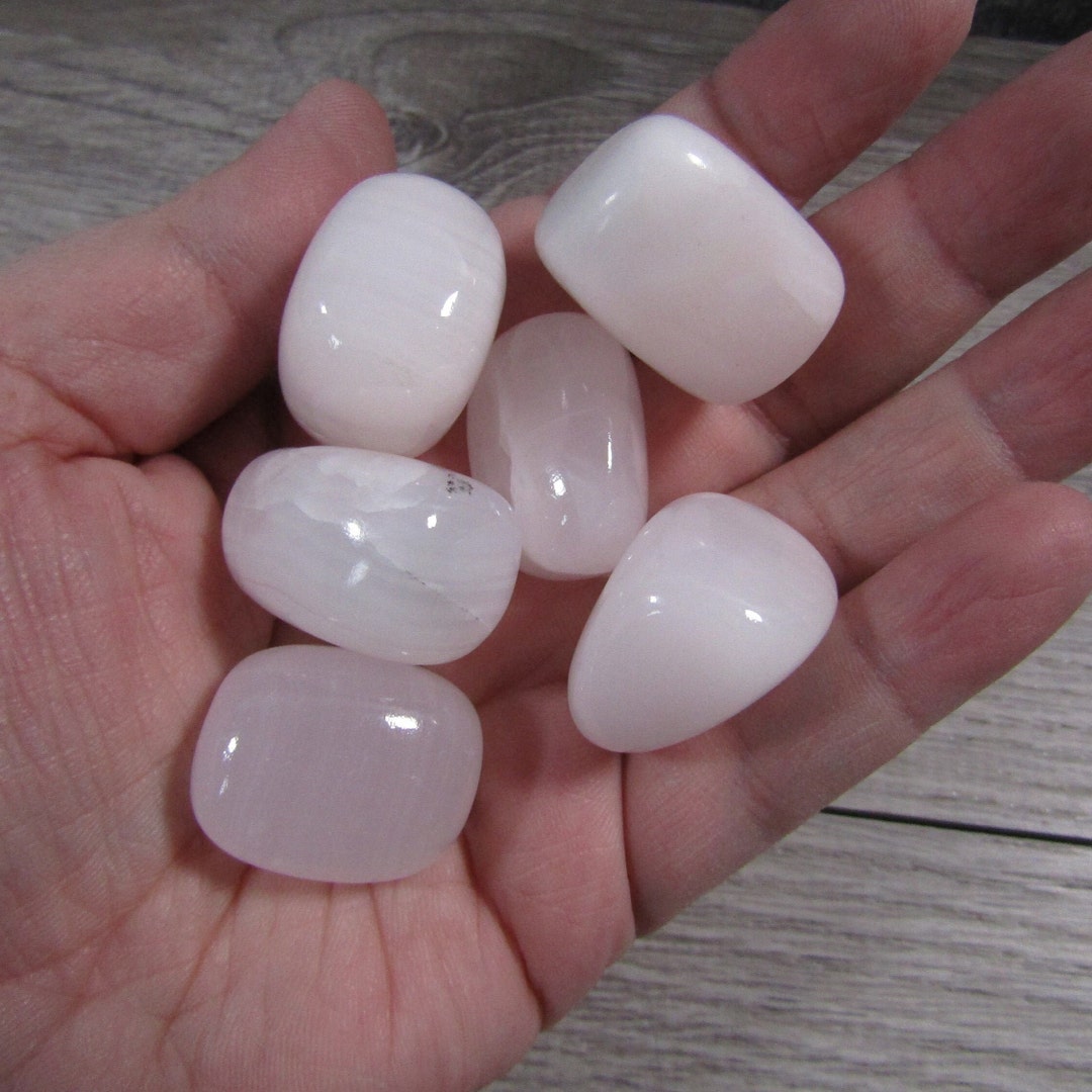 Mangano Pink Calcite Tumbled Stone 0.75 Inch Crystal - Etsy