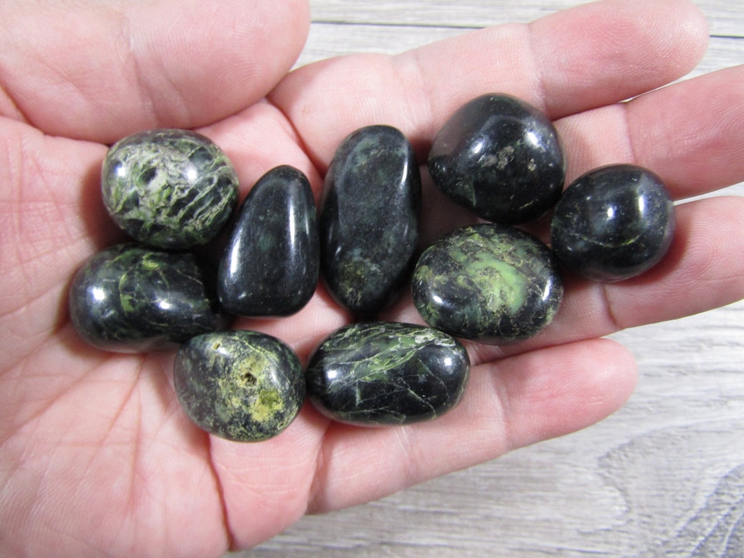 Black Nephrite Jade Tumbled Stone 0.75 Inch Crystal - Etsy