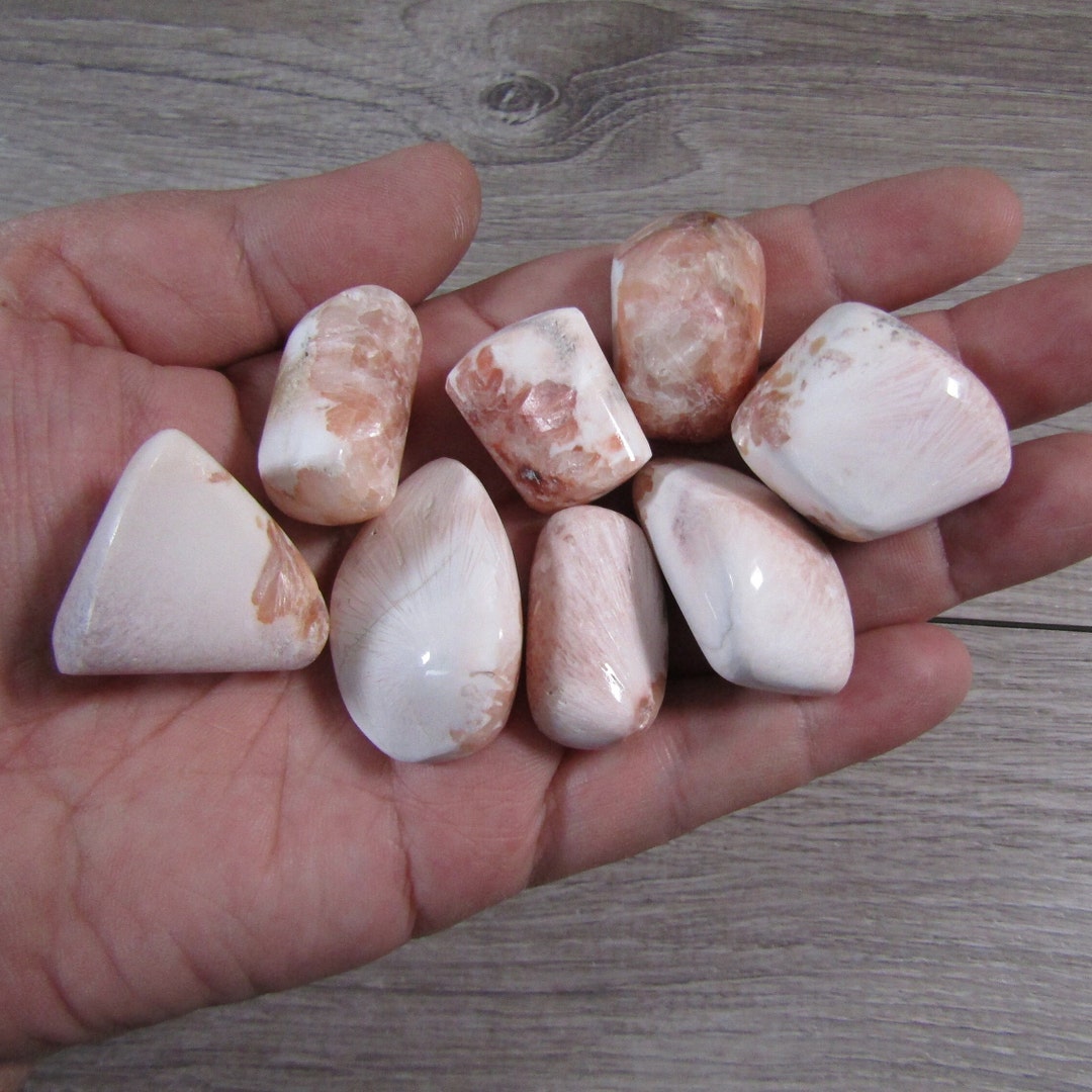 Peach Scolecite Tumbled Stone 0.75 Inch Crystal - Etsy