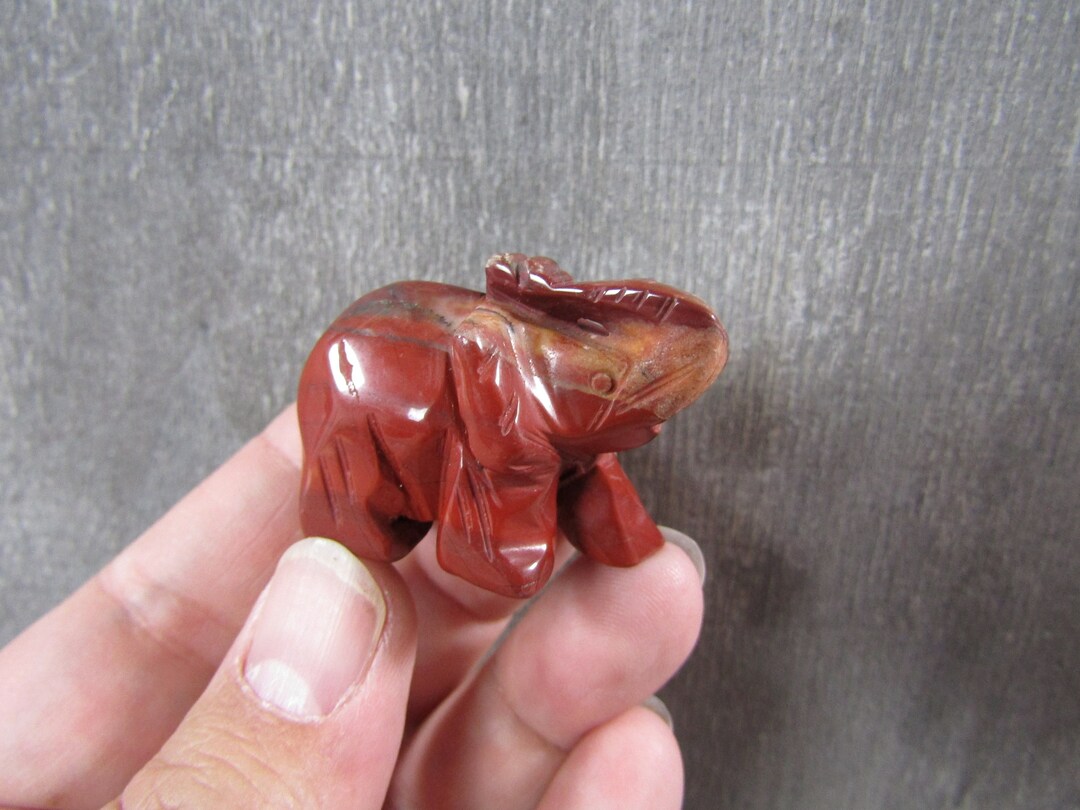 Red Jasper Elephant 1.5 Inch Plus Figurine Fig151 - Etsy