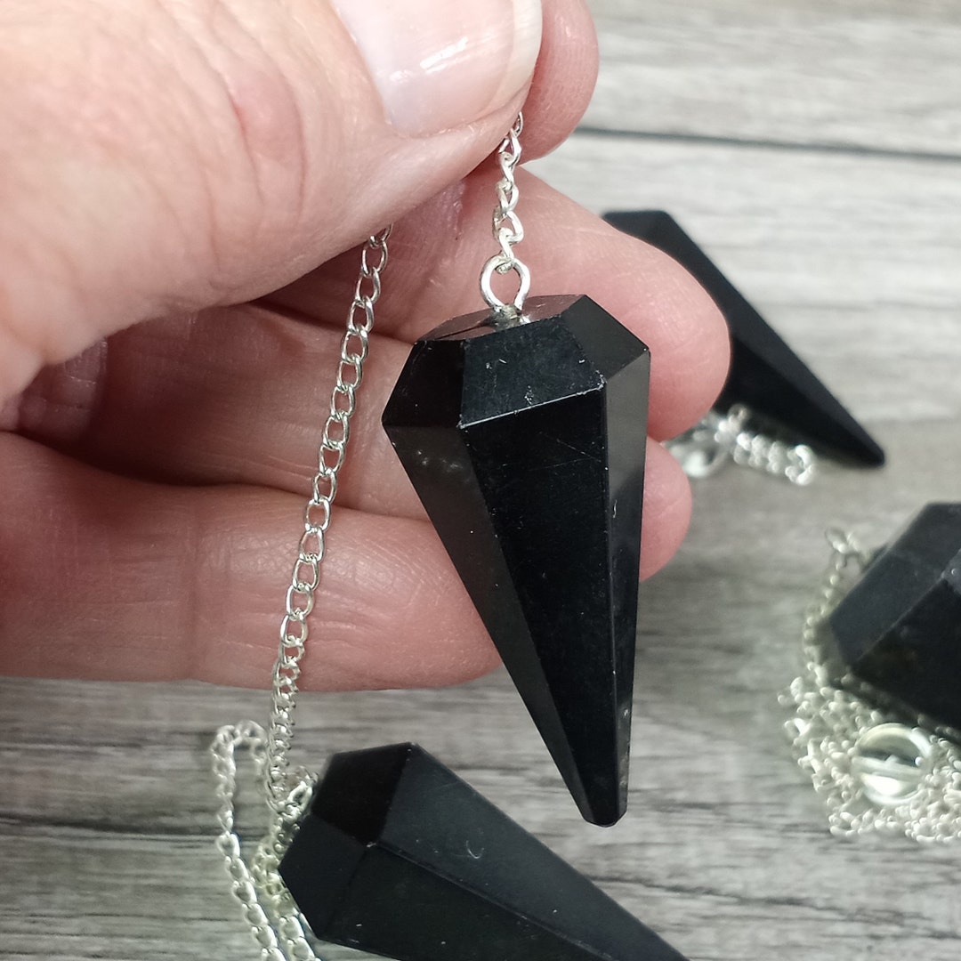 Black Tourmaline Pendulum 6 Sided Crystal - Etsy