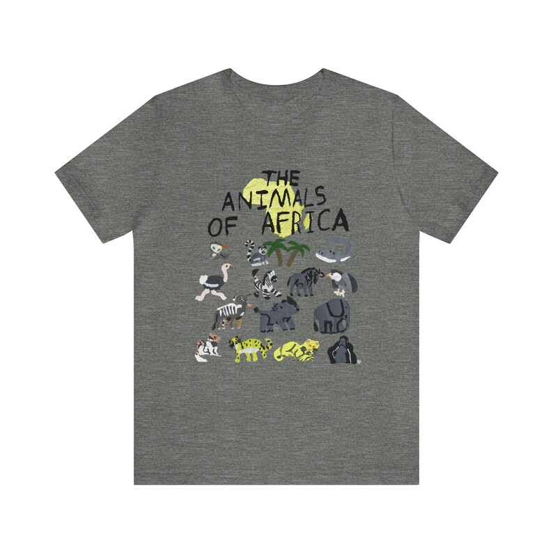 Animals of Africa, Gorilla, Cobra, Elephant, Ostrich, Rhino, Childlike ...
