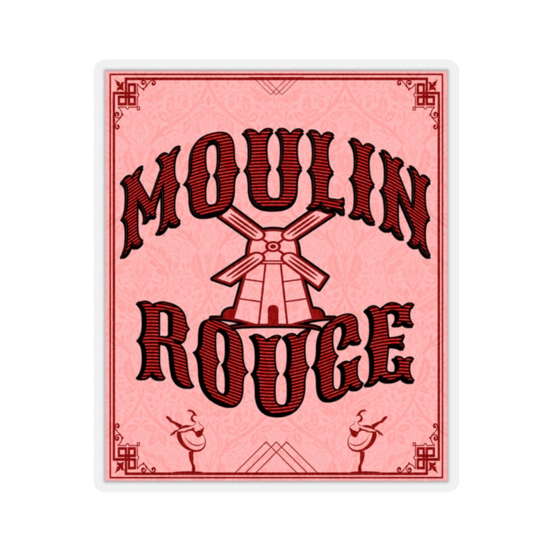 Moulin Rouge Die-cut Stickers for Darker Colors Cancan Girls Dancing ...