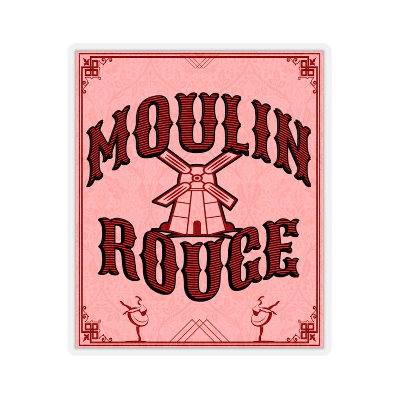 Moulin Rouge Die-cut Stickers for Darker Colors Cancan Girls Dancing ...