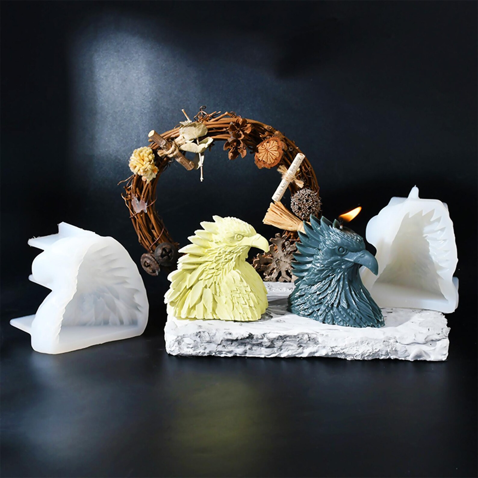 Eagle Candles Silicone Mold,animal Candle Making Mold,concrete Plaster ...