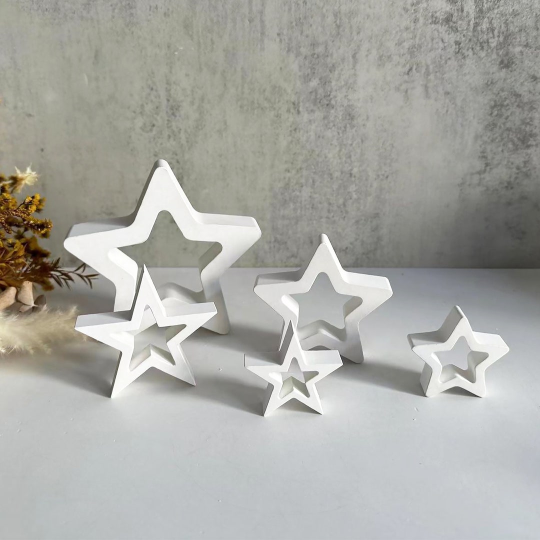 Star Silicone Mold,concrete Plaster Star Mold,epoxy Resin Star Mold ...