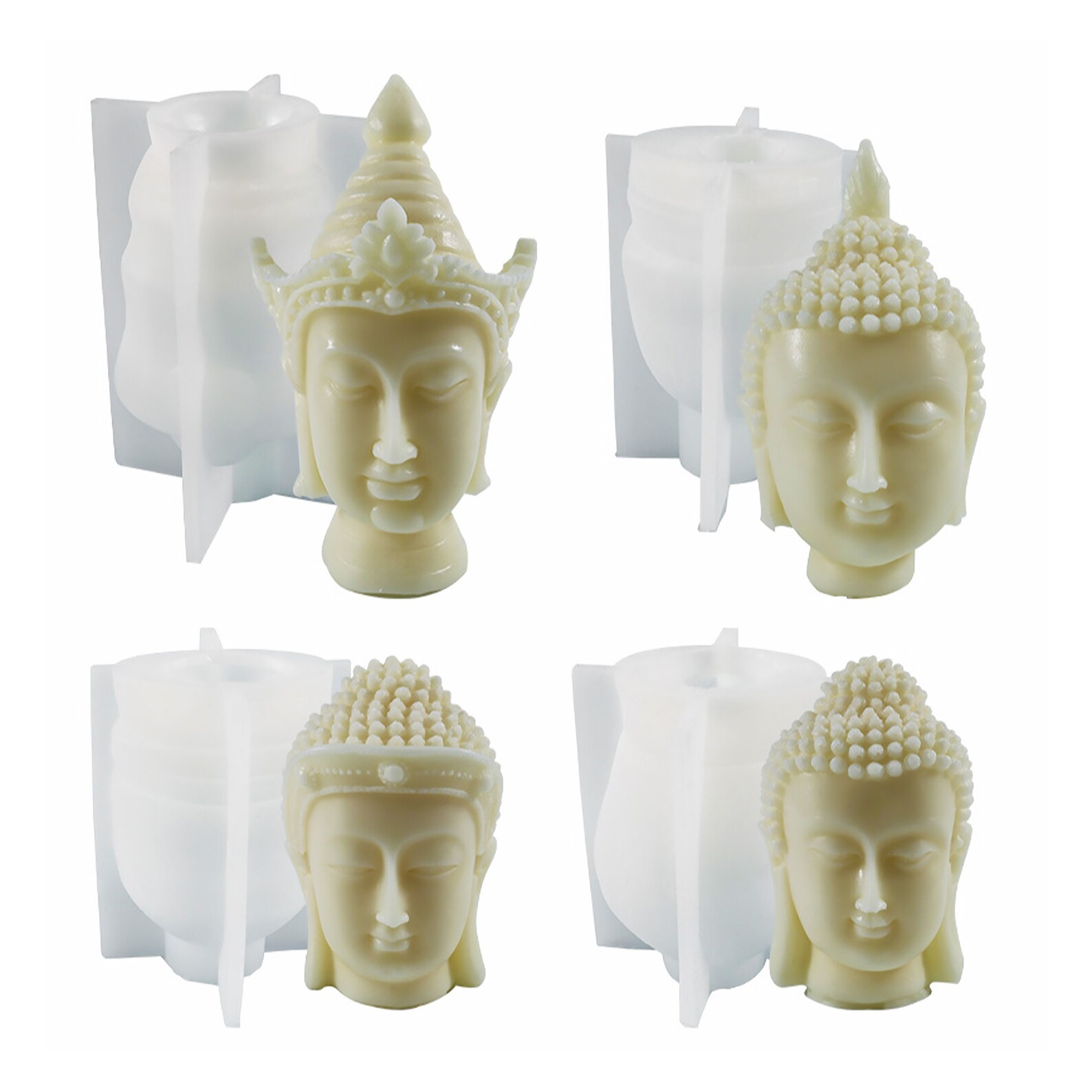 Buddha Face Candle Silicone Mold,epoxy Resin Buddha Mold,concrete ...