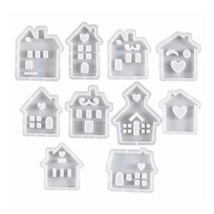 10 Styles House Silicone Mold,house Candle Making Mold,epoxy Resin ...