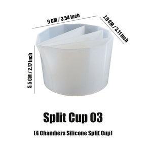4 Styles Silicone Dispensing Cup,2/3/4/5 Chambers Split Cup,reusable ...