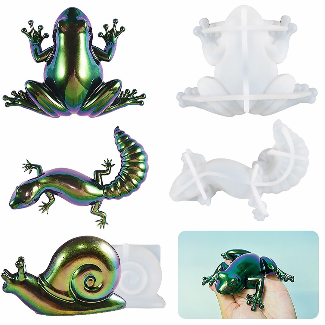 Lizard,frog,snails Silicone Mold,epoxy Resin Animal Mold,concrete ...
