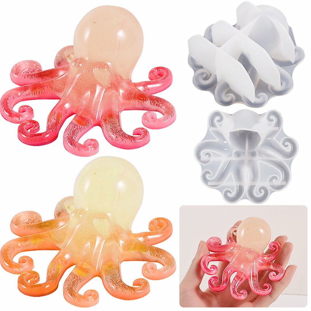 Octopus Silicone Mold,octopus Scented Candle Mold,crystal Octopus Resin ...