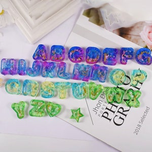 Initial Letter Quicksand Silicone Mold,alphabet Shaker Mold,alphabet ...