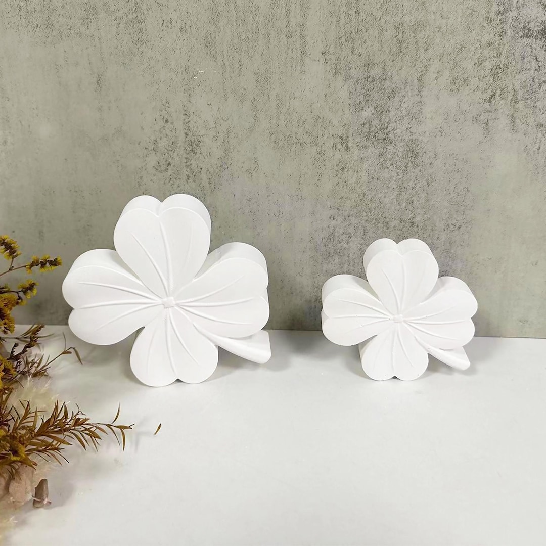 Four Leaf Clover Candles Silicone Mold,concrete Plaster Four Leaf ...