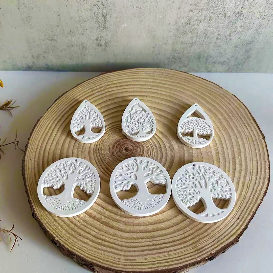 Tree of Life Pendant Silicone Mold,concrete Plaster Keychain Silicon ...