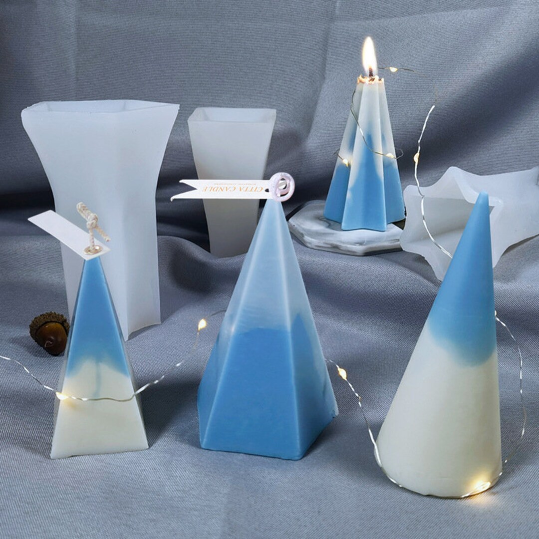Taper Candles Mold,geometric Cone Candles Silicone Mold,personalized ...