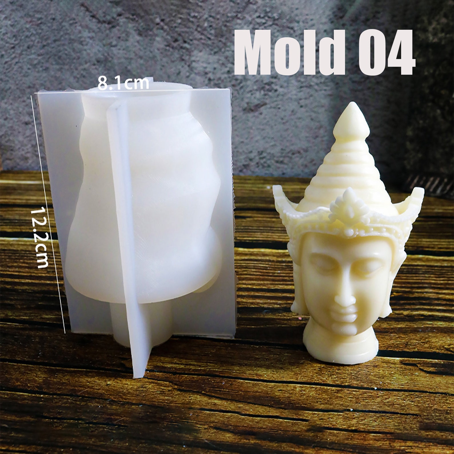 Buddha Face Candle Silicone Mold,epoxy Resin Buddha Mold,concrete ...