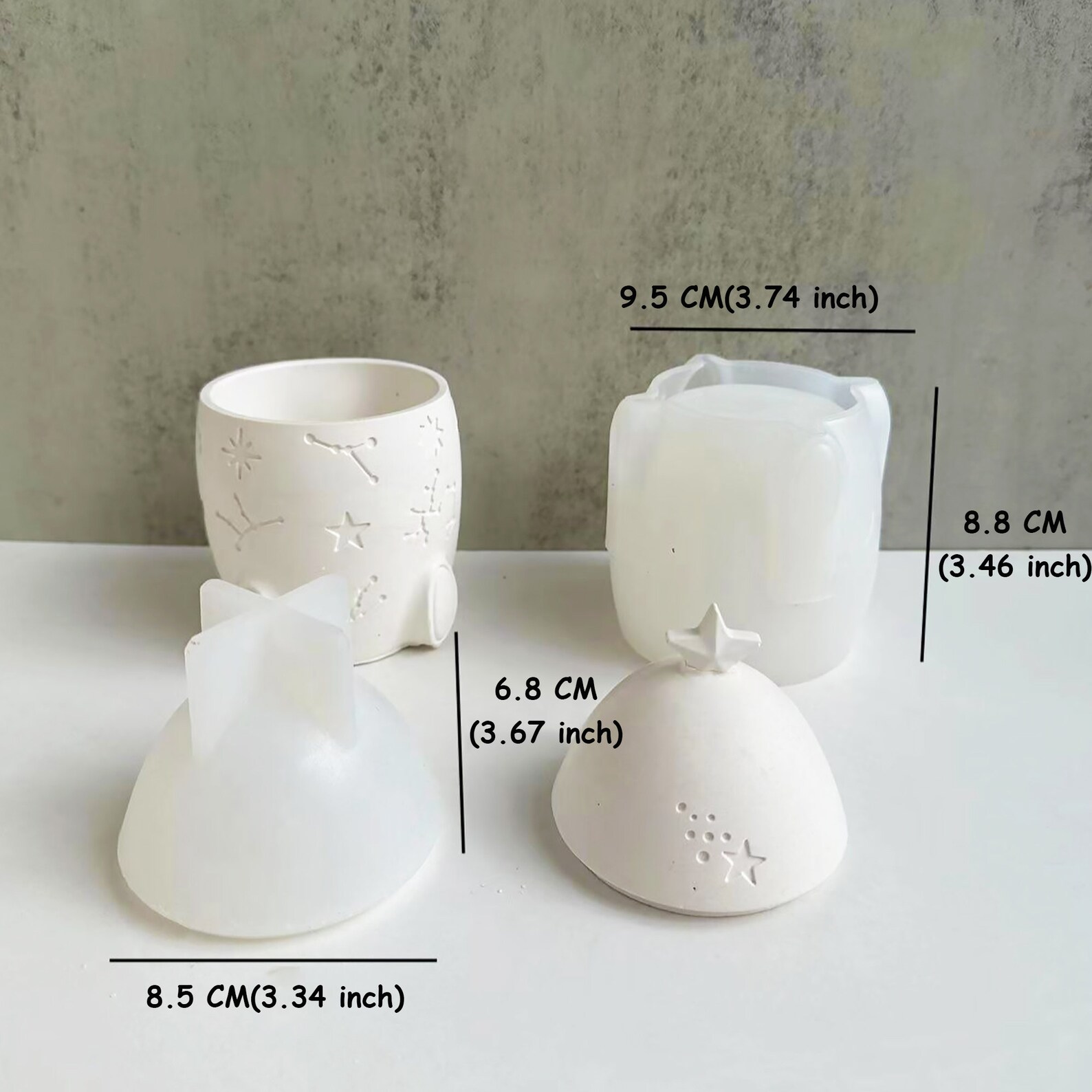 Starship Rocket Storage Box Silicone Mold,concrete Plaster Jewelry Box ...
