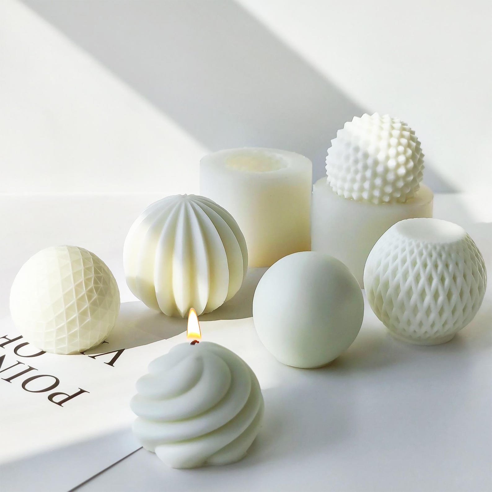 Ball Candle Silicone Mold,wax Candles Soy Candles Making Silicon Mold ...