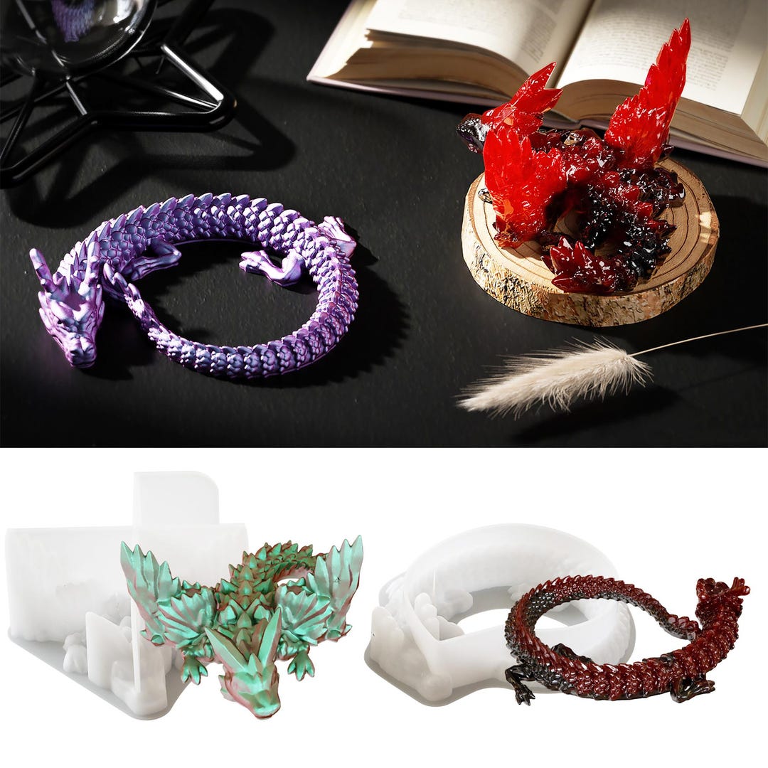 Dragon Silicone Mold,epoxy Resin Dragon Mold,concrete Plaster Dragon ...