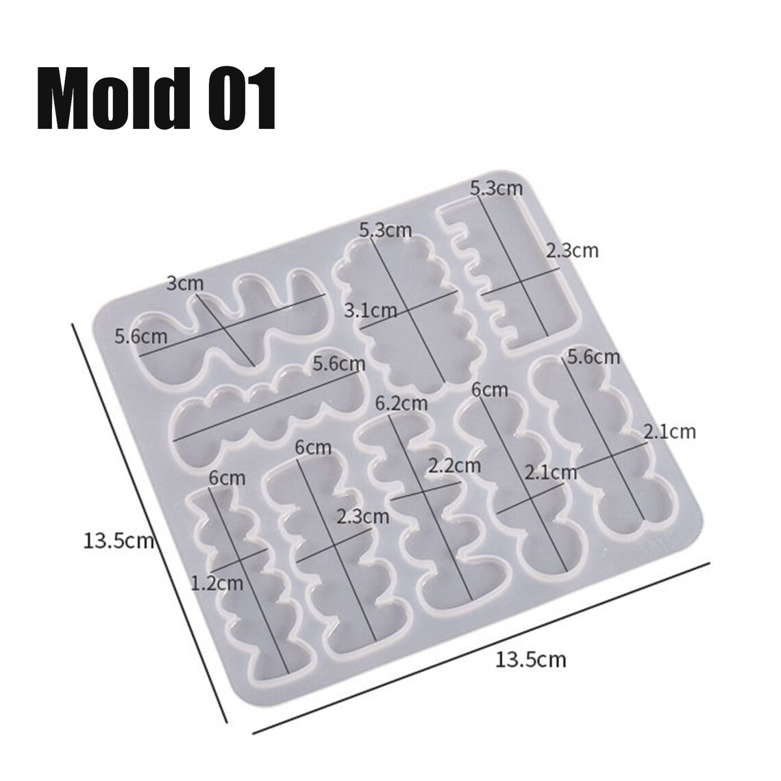 3 Styles Hair Pin Silicone Mold,homemade Hair Clip Mold,geometric ...