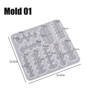 3 Styles Hair Pin Silicone Mold,homemade Hair Clip Mold,geometric ...