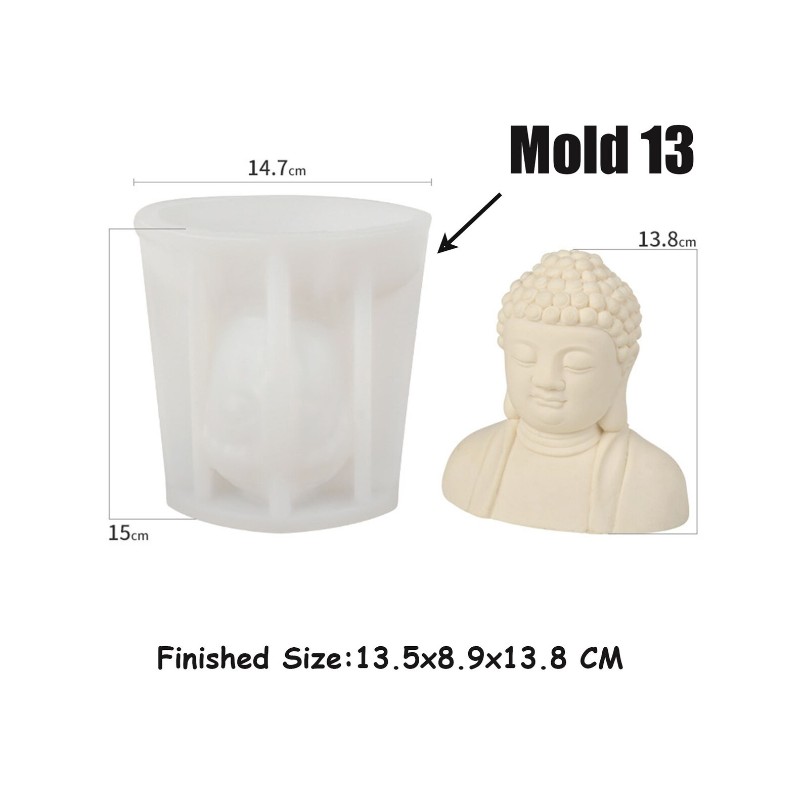 Buddha Face Candles Silicone Mold,epoxy Resin Buddhism Buddhist ...
