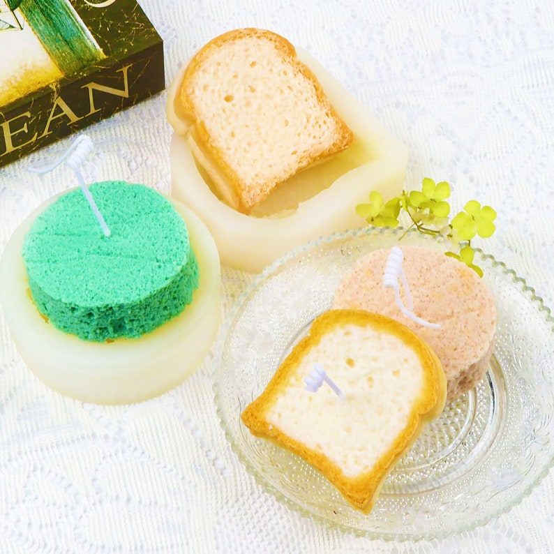 Toast Slice Candle Silicone Mold,bread Candle Making Mold,epoxy Resin ...