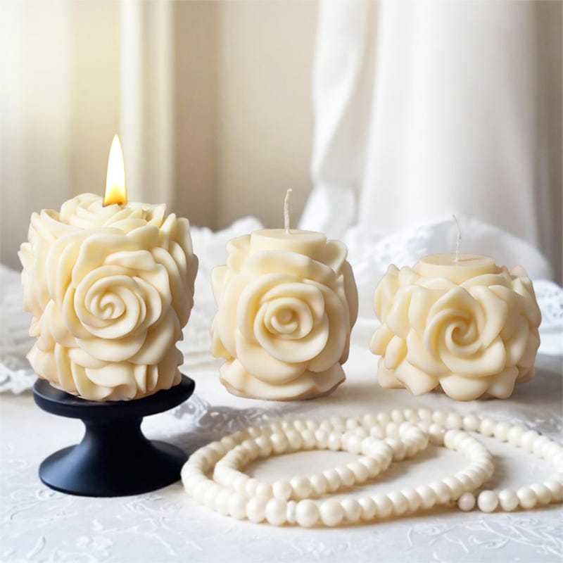 Rose Candle - Etsy