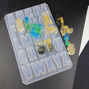 Letter Silicone Mold,initial Alphabet Mold,lowercase Alphabet Charm ...
