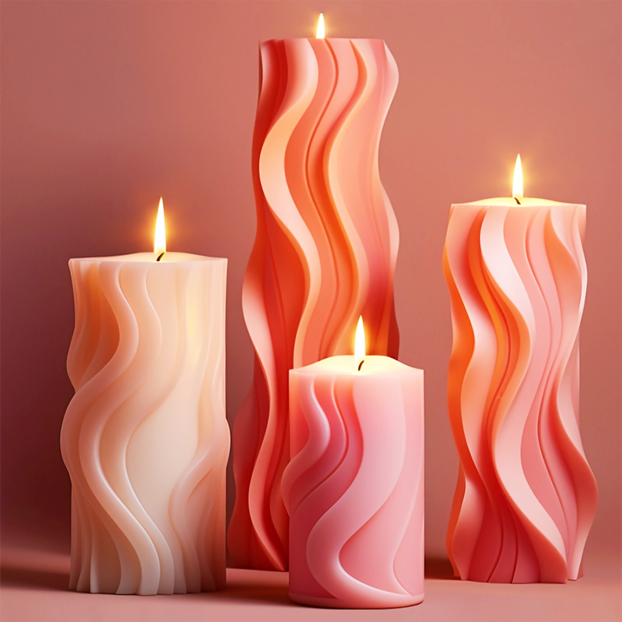 Spiral Wave Candle Silicone Mold,scented Candle Making Mold,concrete ...