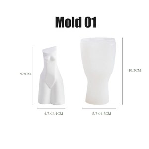 2 Styles Abstract Human Body Candles Mold,human Body Scented Candle ...