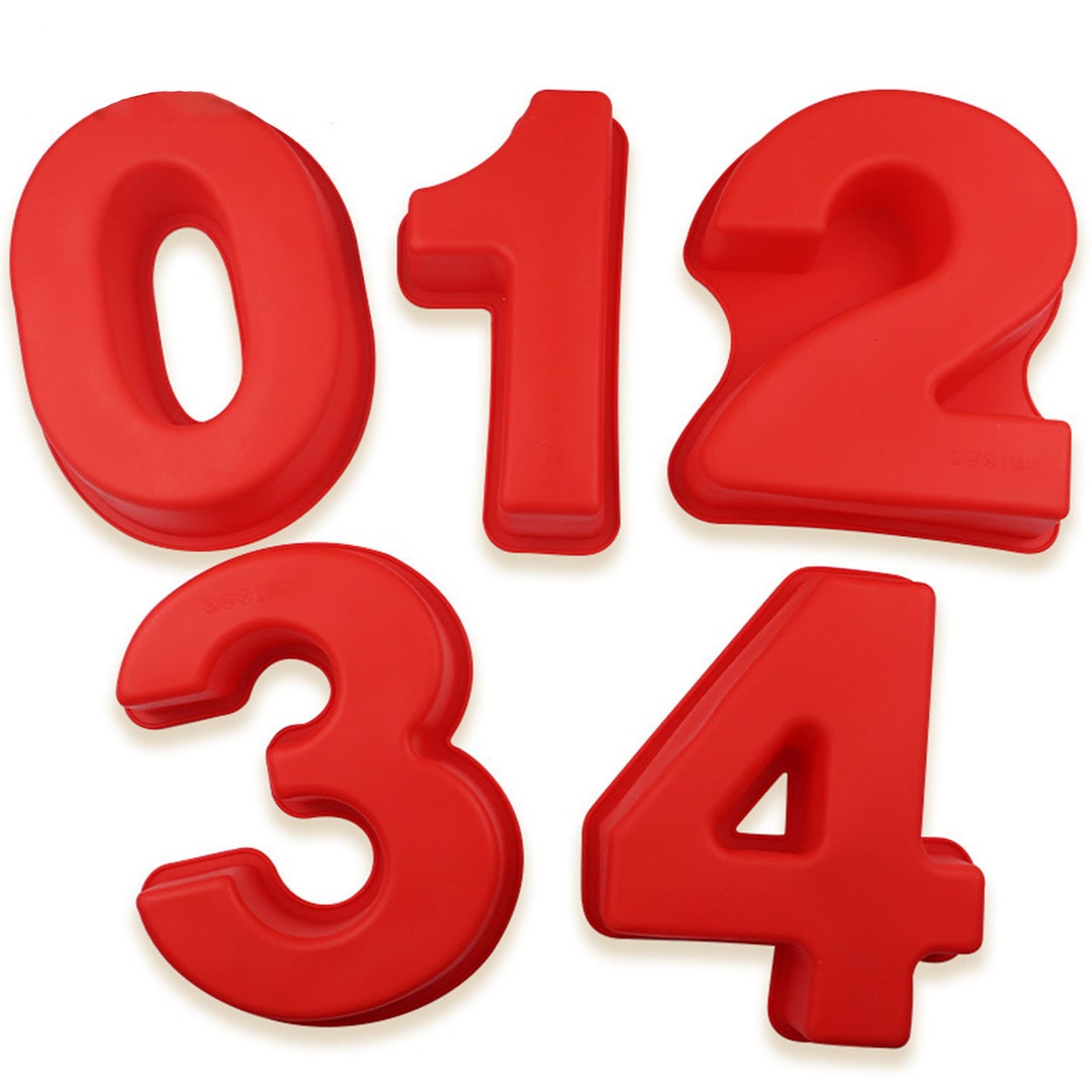 Large Single 0-8 Numbers Silicone Mold,birthday Cake Resin Mold,number ...