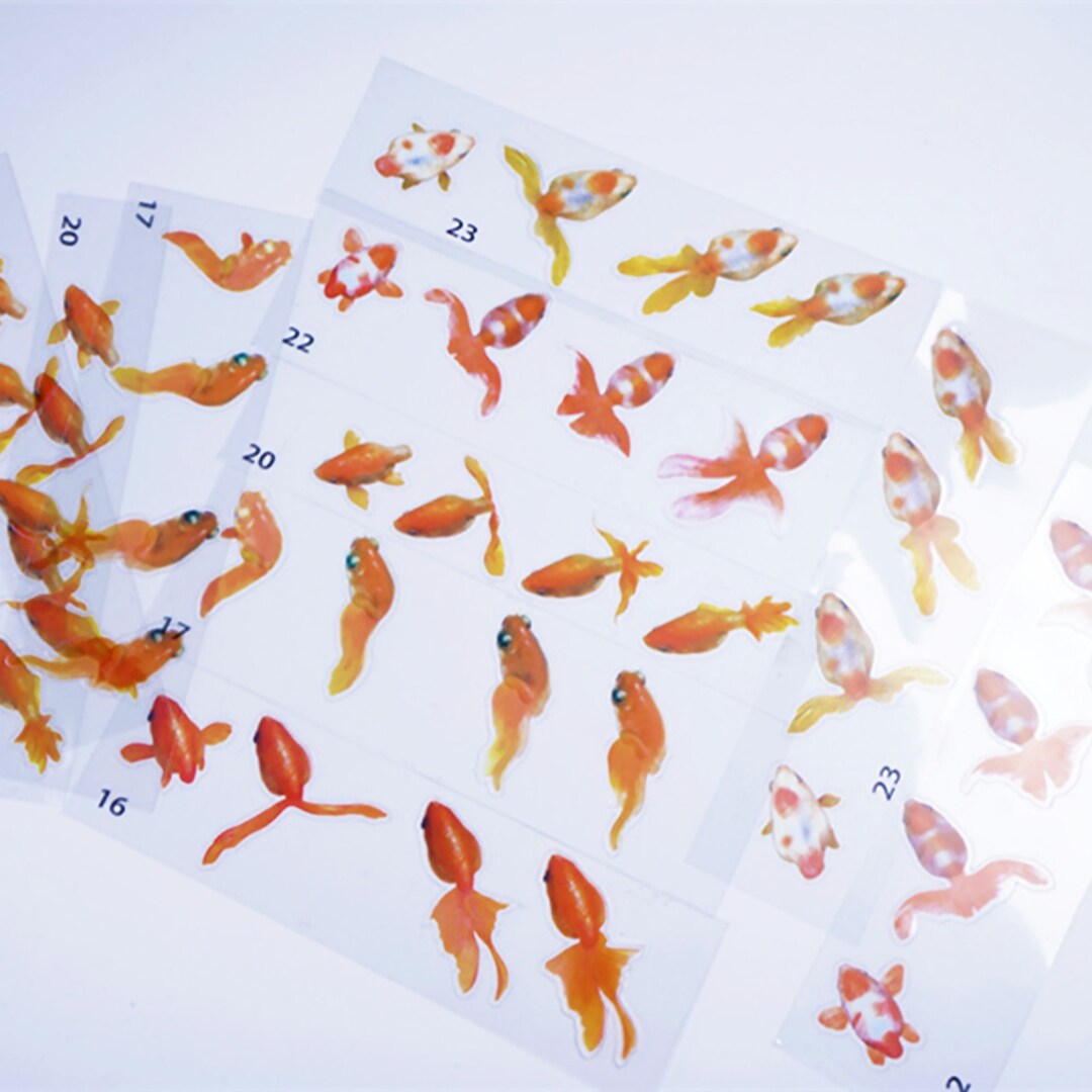 Goldfish Series Stickers,silicone Mold Fillers,sticker Fillers for ...