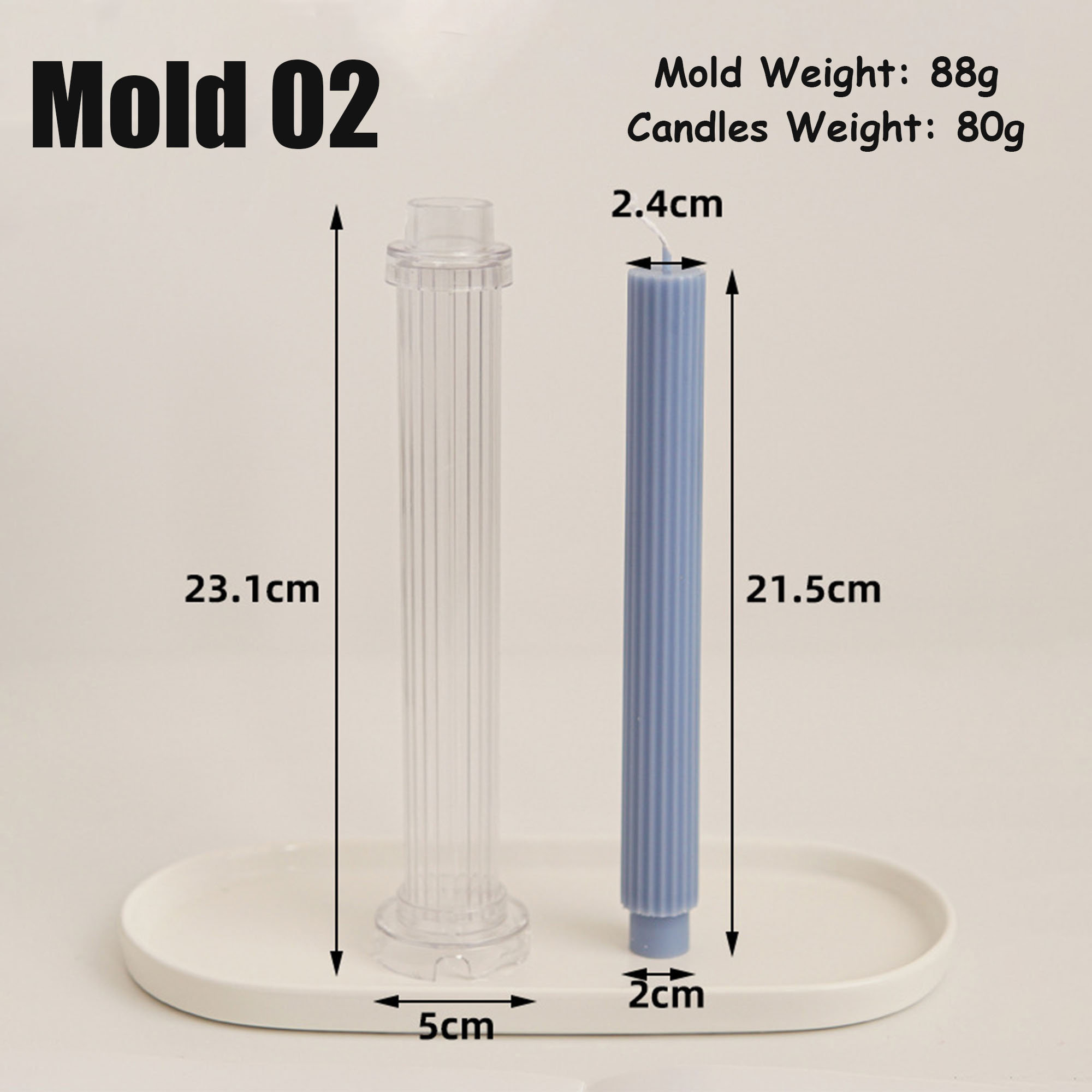 2 Styles Spiral Candles Acrylic Mold,twist Candles Mold,long Rod ...