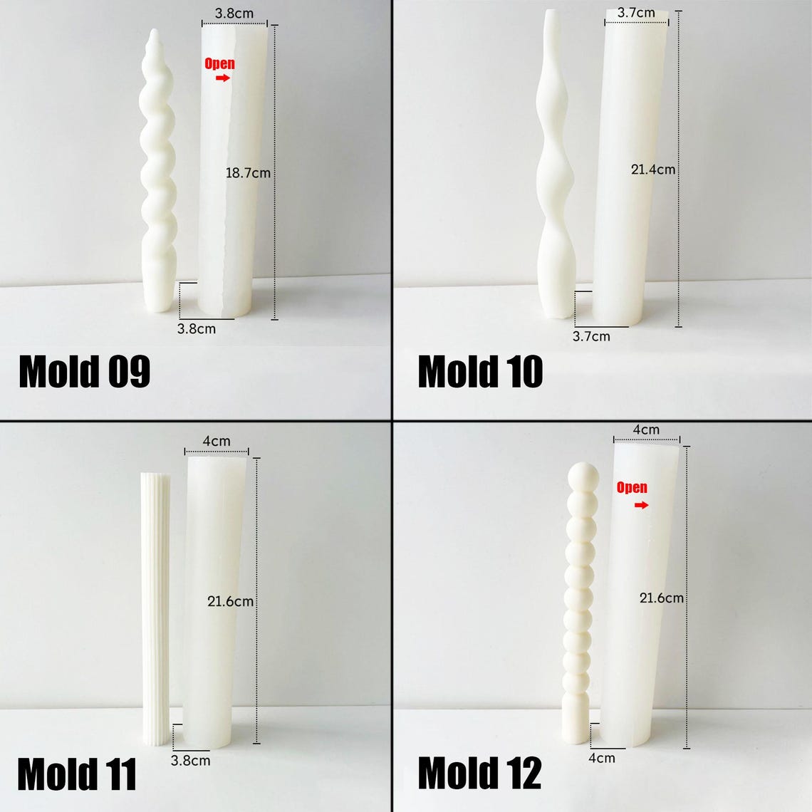 Long Spiral Candles Silicone Mold,wax Candles Making Silicon Mold,twist ...