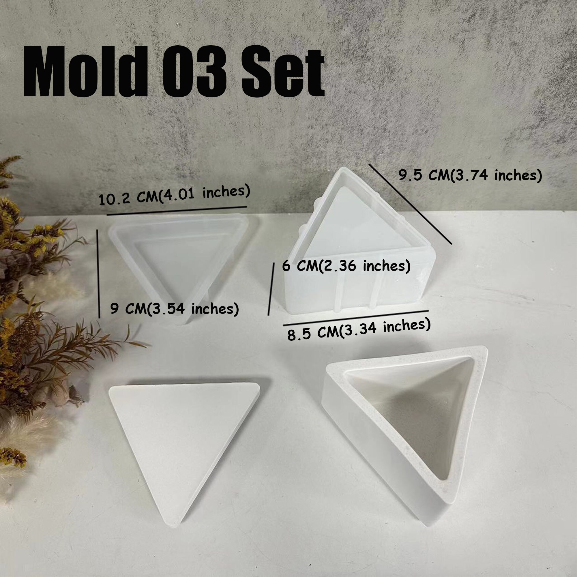 Geometric Storage Box Silicone Mold,concrete Plaster Trinket Box Mold ...