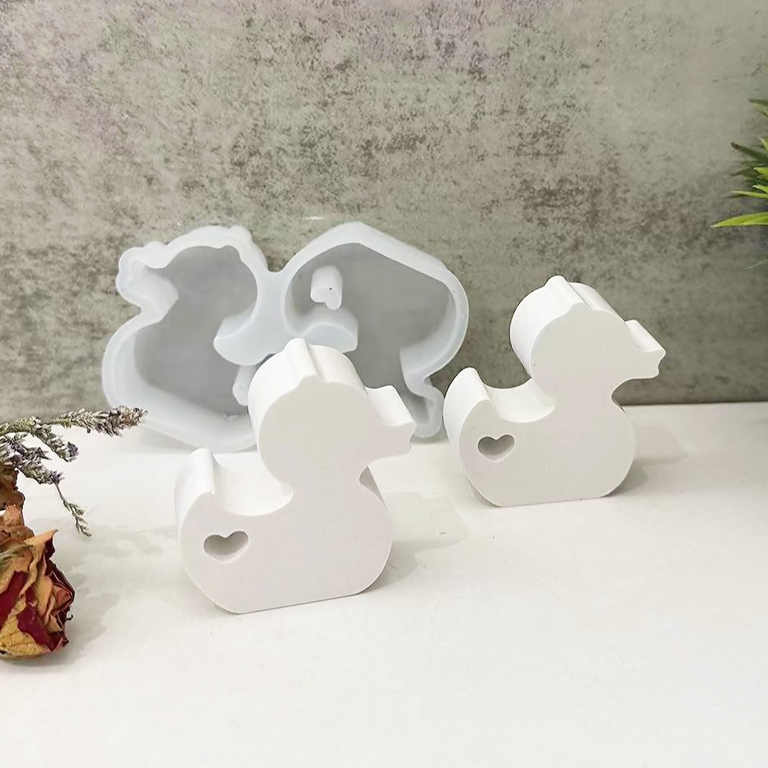 Duck Silicone Mold,concrete Plaster Duck Mold,cute Animal Silicon Mold ...