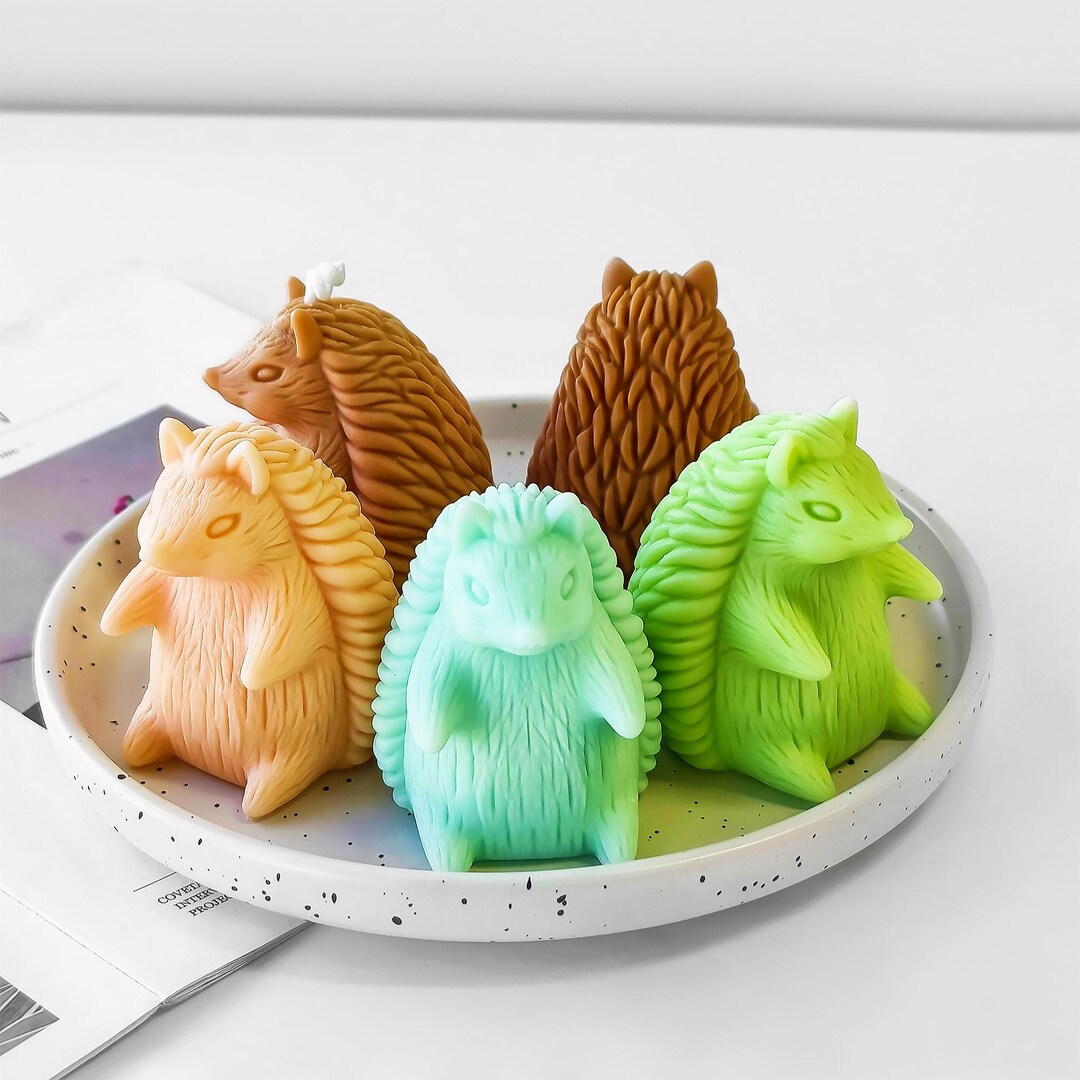 Hedgehog Candles Silicone Mold,animal Candles Making Mold,concrete ...