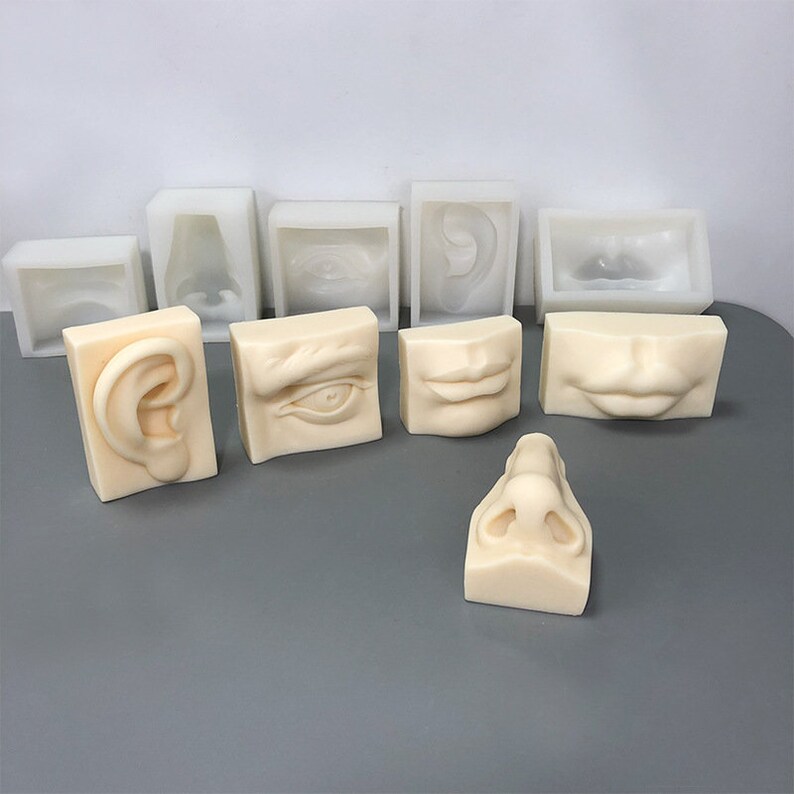 Facial Features Shaped Candles Mold,eye,nose,ear,mouth Silicone Mold ...