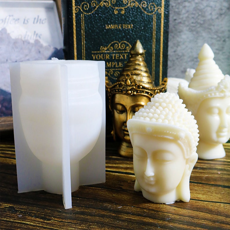 Buddha Face Candle Silicone Mold,epoxy Resin Buddha Mold,concrete ...