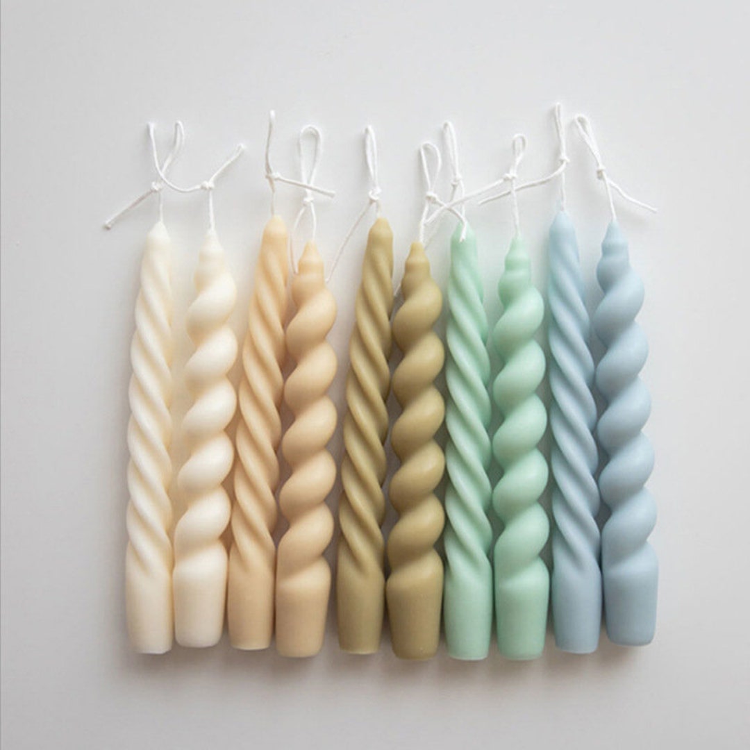 Spiral Long Rod Candle Mold,twist Long Candle Silicone Mold,thin Gear ...