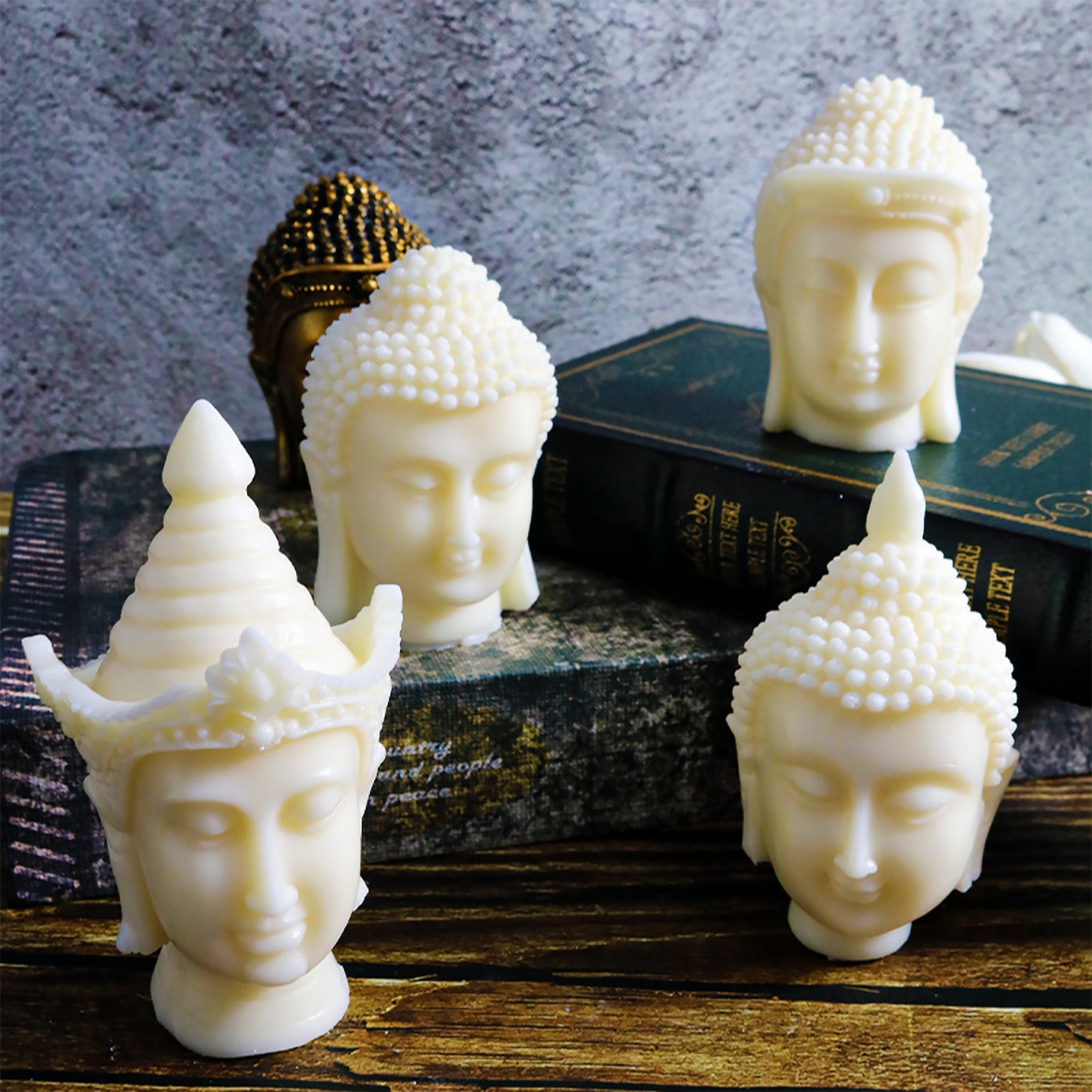 Buddha Face Candle Silicone Mold,epoxy Resin Buddha Mold,concrete ...