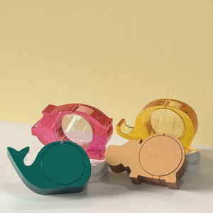 Animal Elephant Piggy Bank Resin Mold,hippo Piglet Whale Silicone Bank ...