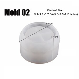 Faceted Round Storage Box Mold,storage Box With Lid Silicone Mold,epoxy ...