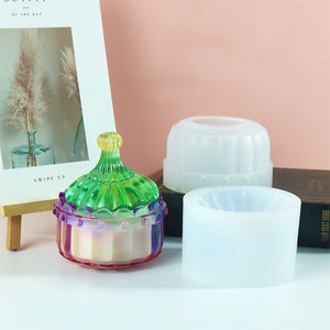 1 Set Creative Storage Box Silicone Mold,epoxy Resin Candle Cup Mold ...