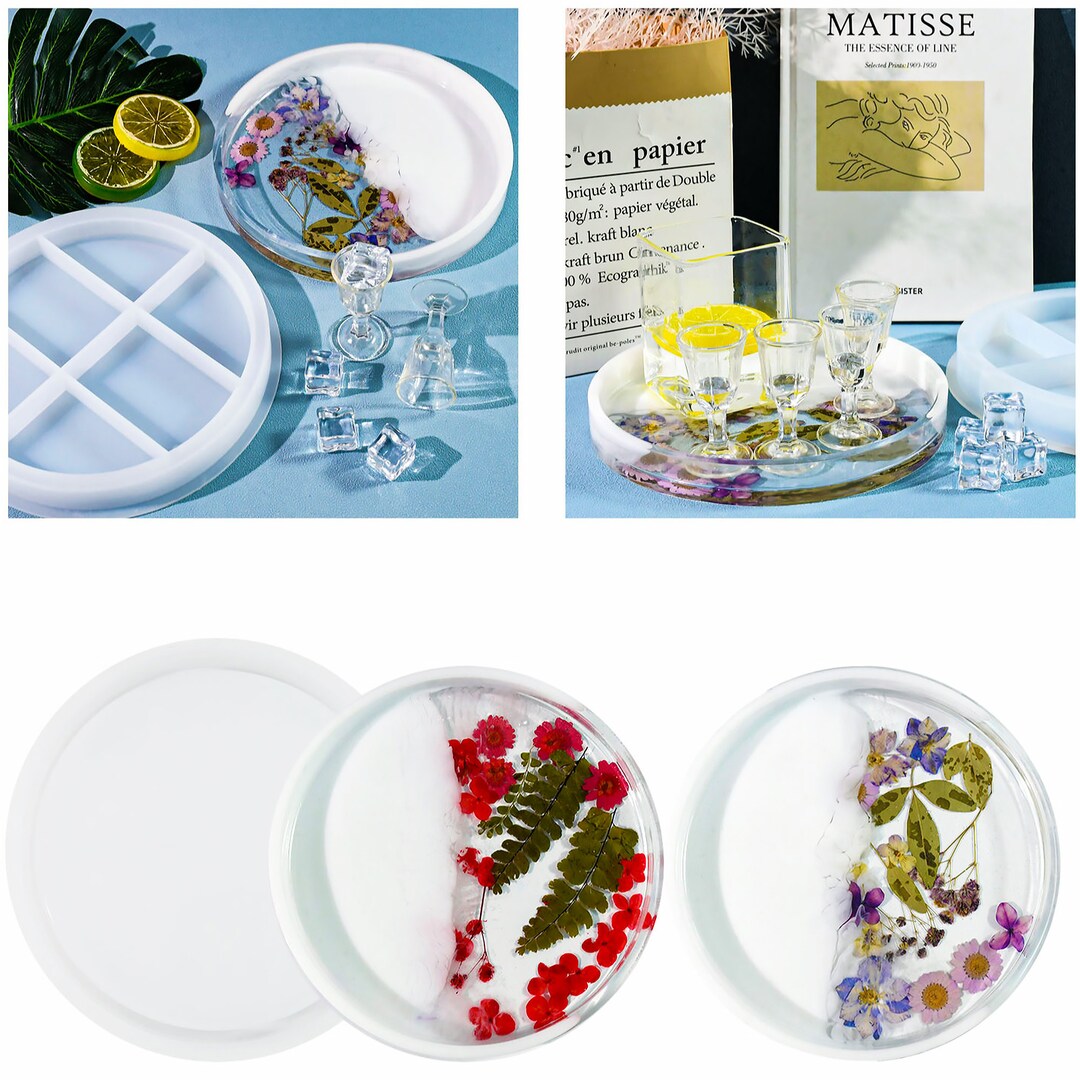 Round Tray Silicone Mold,epoxy Resin Plate Mold,concrete Plaster ...
