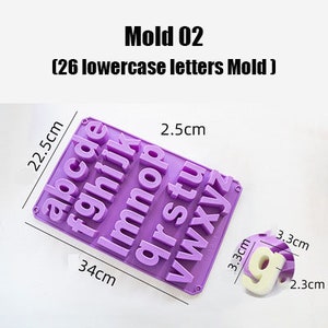 5 Styles 26 Letters Silicone Mold,alphabet Aromatherapy Plaster Mold ...